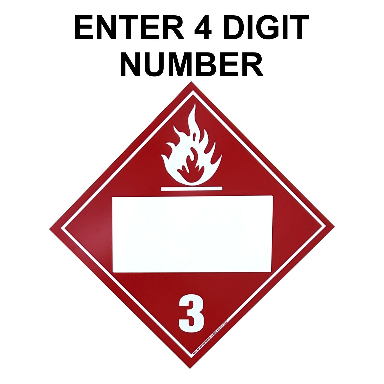 Placard - Class 3 Flammable Liquid – Online Railcar Decals and Screen Printing™
