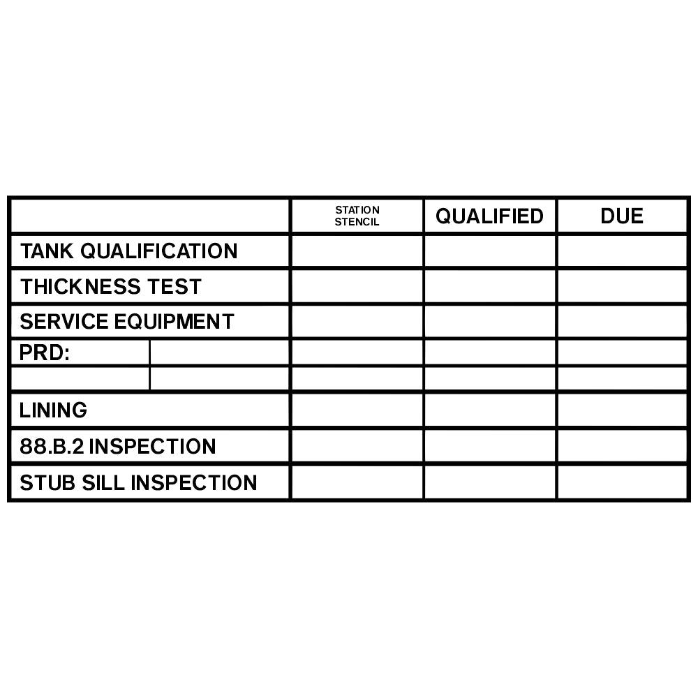 Tank Qualification Decal-White – Online Railcar Decals and Screen Printing™