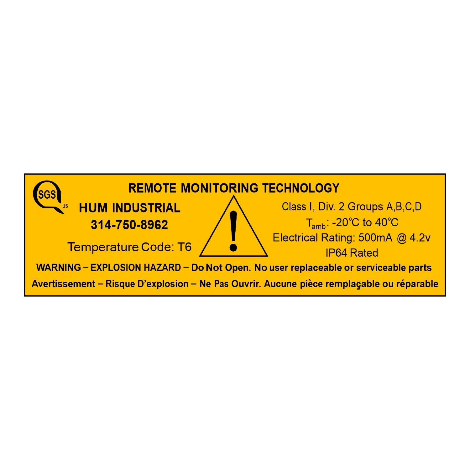 HUM INDUSTRIAL GATEWAY 3.0 DEVICE LABEL – Online Railcar Decals and ...