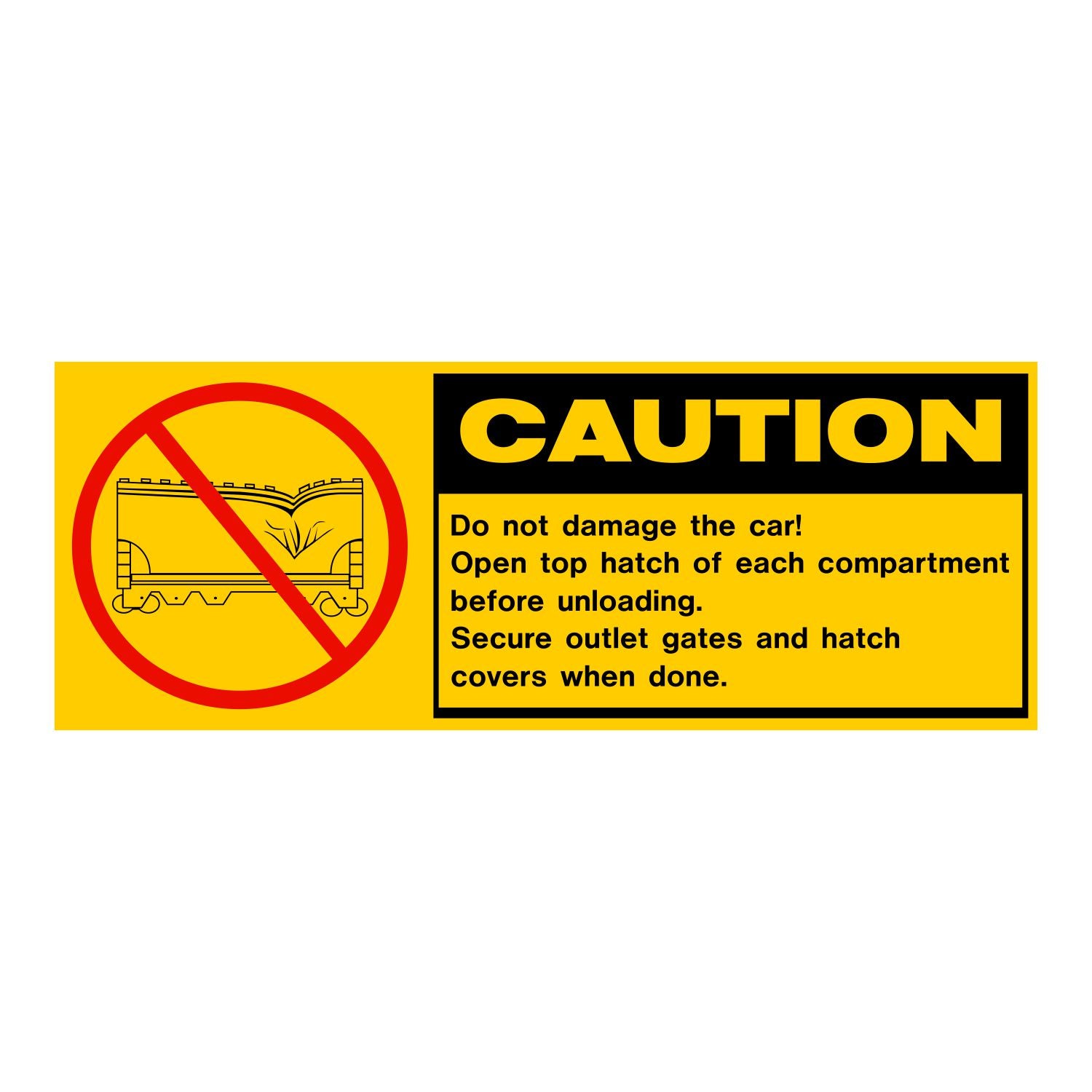Caution-Do Not Damage This Car Decal – Online Railcar Decals and Screen ...