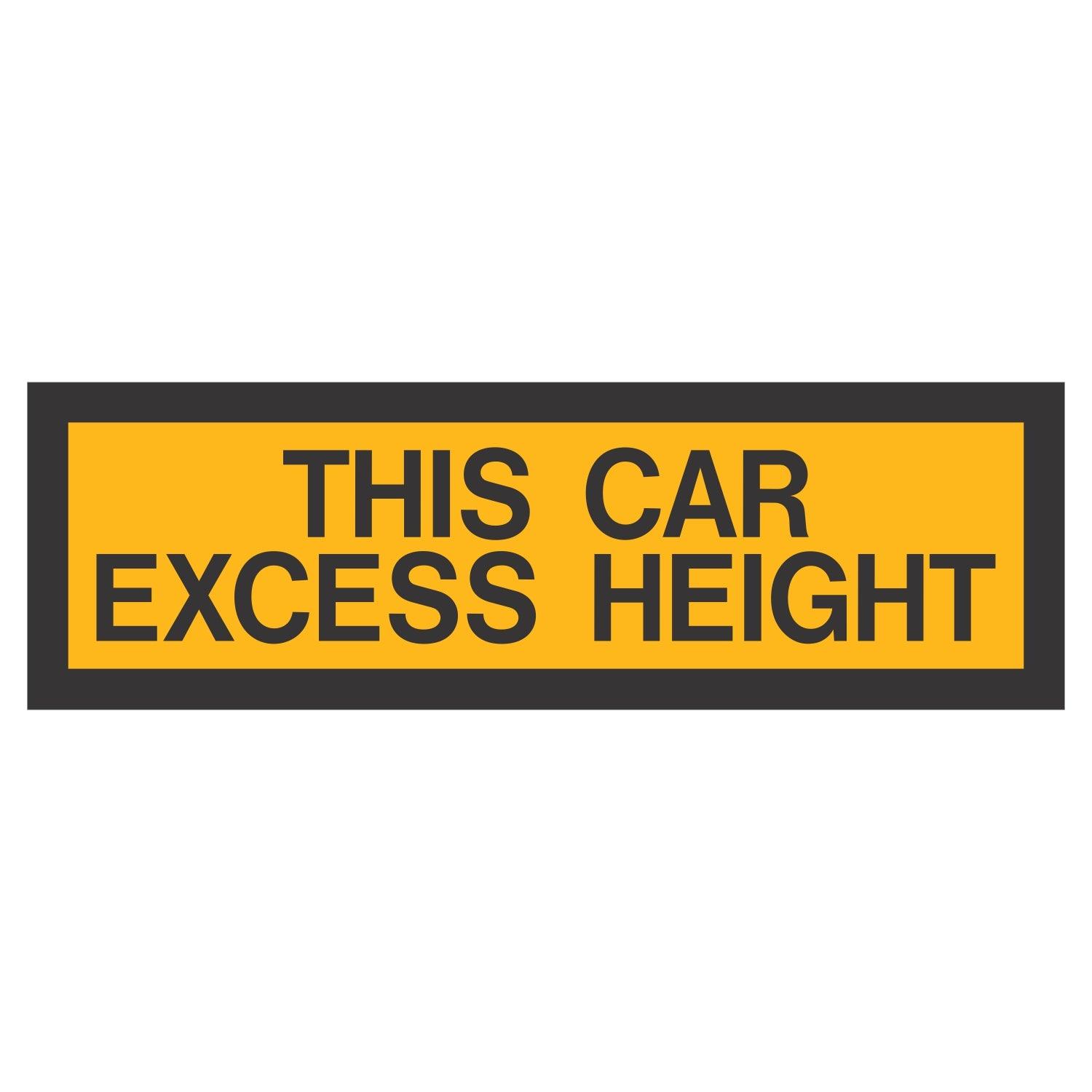 This Car Excess Height Decal – Online Railcar Decals and Screen Printing™