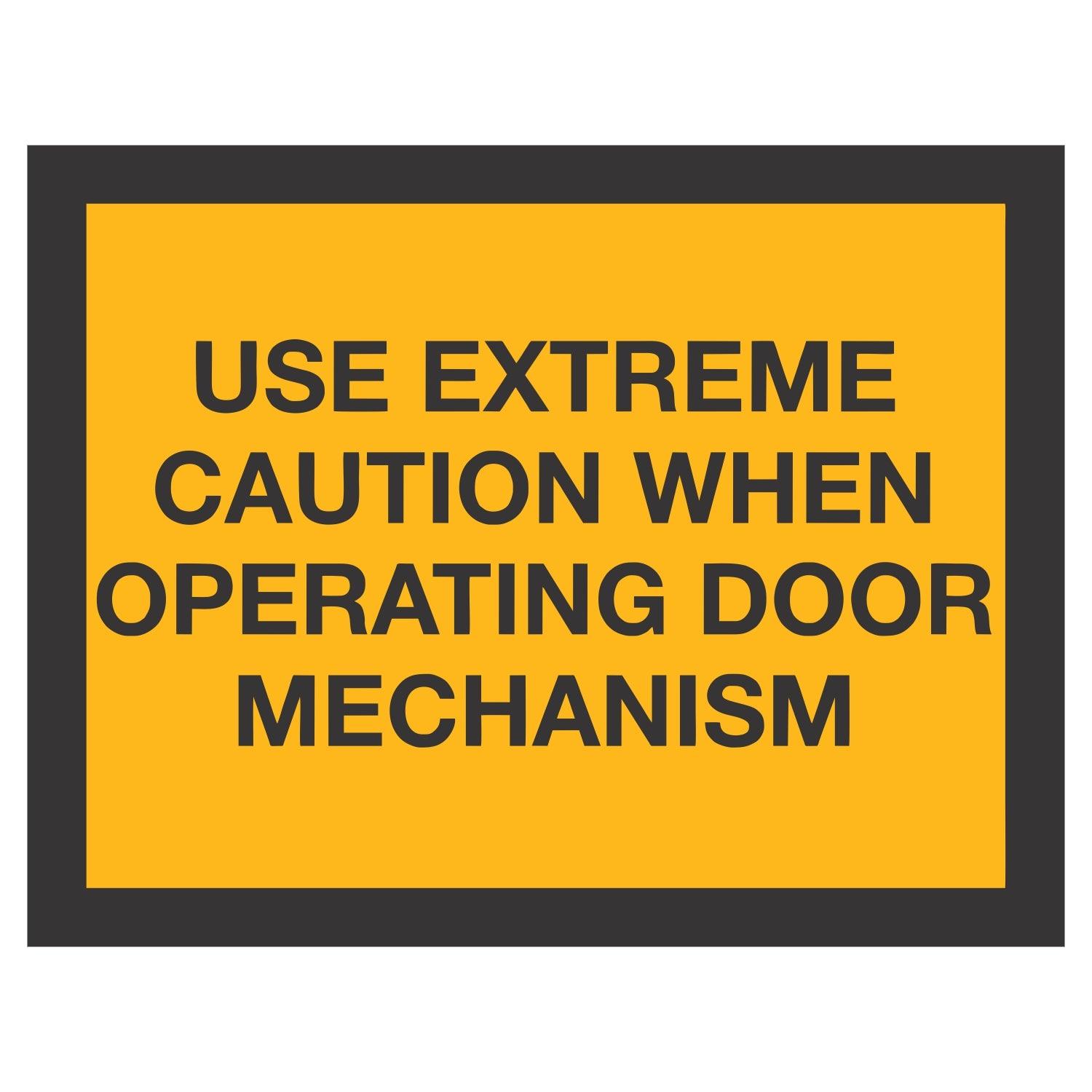 Use Extreme Caution When Operating Door Mechanism Decal – Online ...