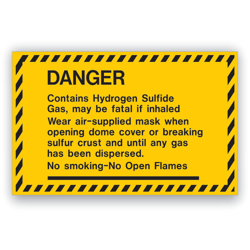 Danger-Contains Hydrogen Sulfide Decal – Online Railcar Decals and ...